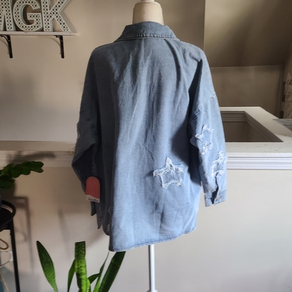 Altar'd State | Jackets & Coats | Nwt Altard State Arula Denim Star ...